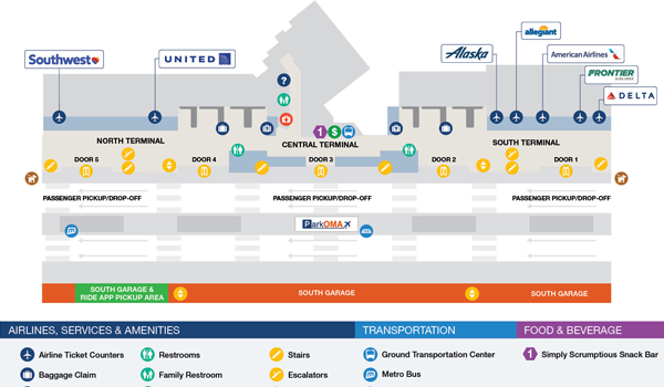 Airport Maps | OMA Omaha Eppley Airfield