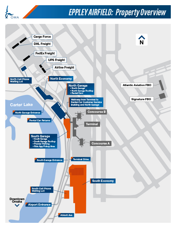 Airport Maps: Eppley Overview | OMA Omaha Eppley Airfield