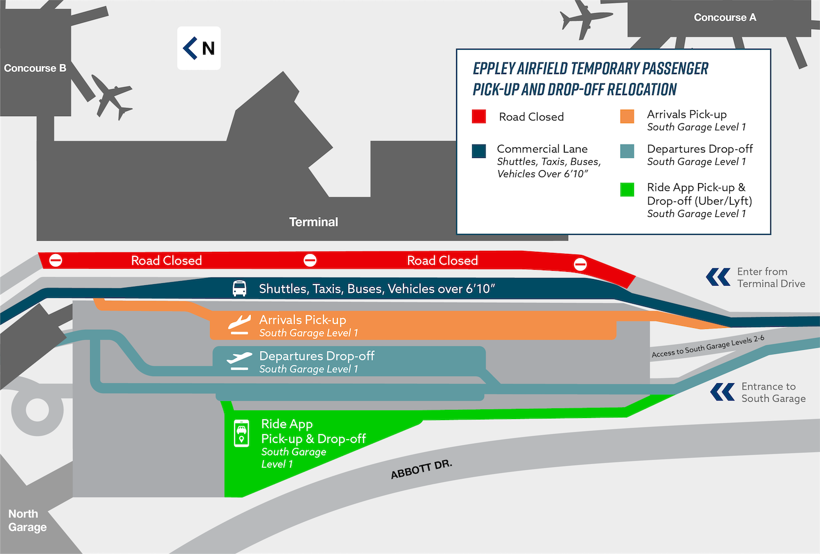 Passenger Pickup & Drop Off | OMA Omaha Eppley Airfield