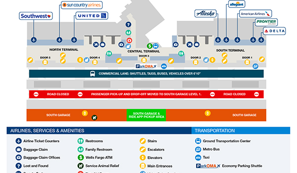 Airport Maps | OMA Omaha Eppley Airfield