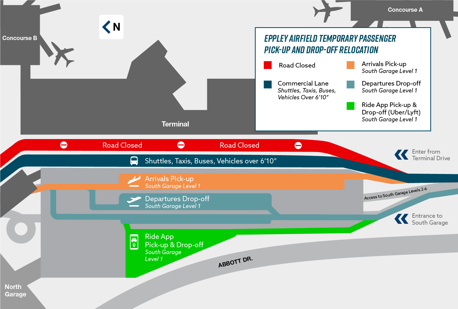 Passenger Pickup & Drop Off | OMA Omaha Eppley Airfield