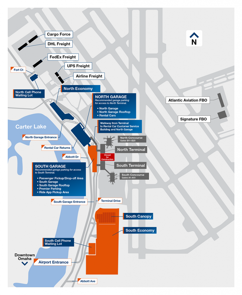 Airport Maps: Eppley Overview | OMA Omaha Eppley Airfield